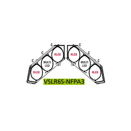 Federal Signal VSLR6S-NFPA3 Split Vision SLR